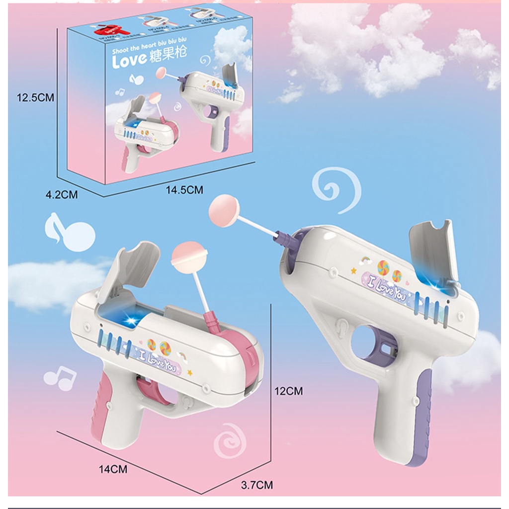 Jual Mainan Viral Pistol Permen Lolipop/Candy Gun Lollipop Tembakan ...