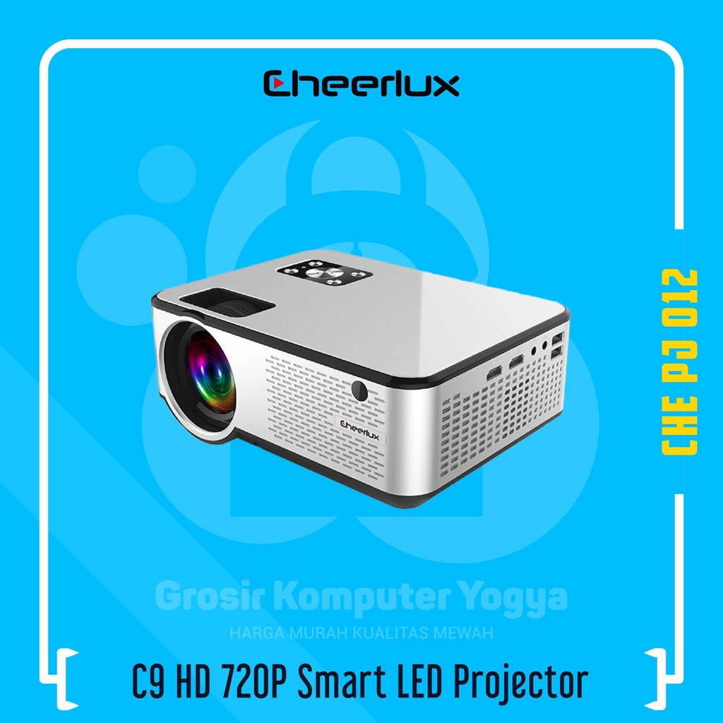 Jual Cheerlux C9 HD 720P 2800 Lumens Smart LED Projector | Shopee Indonesia