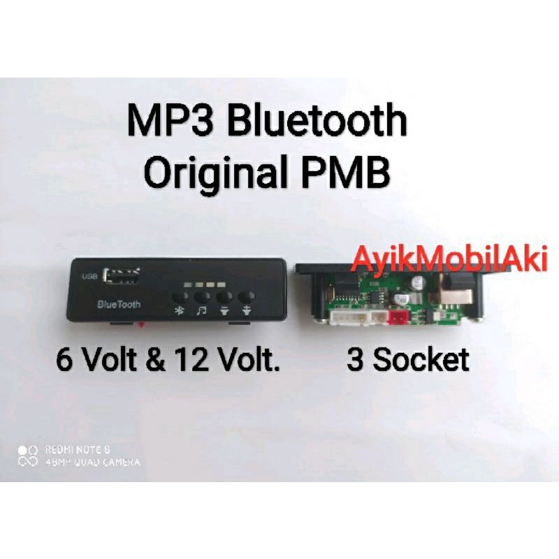 Jual Modul MP3 Bluetooth ORI PMB 6 Volt dan 12 Volt / ORI PMB Aki 6 Volt 4,5Ah"Dijamin ORI ...
