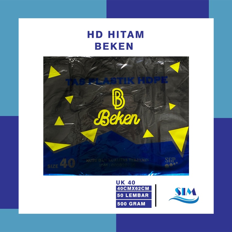 Jual [UK40] Kresek Hitam Beken Isi 50Lembar - Kresek Hitam - Kantong ...