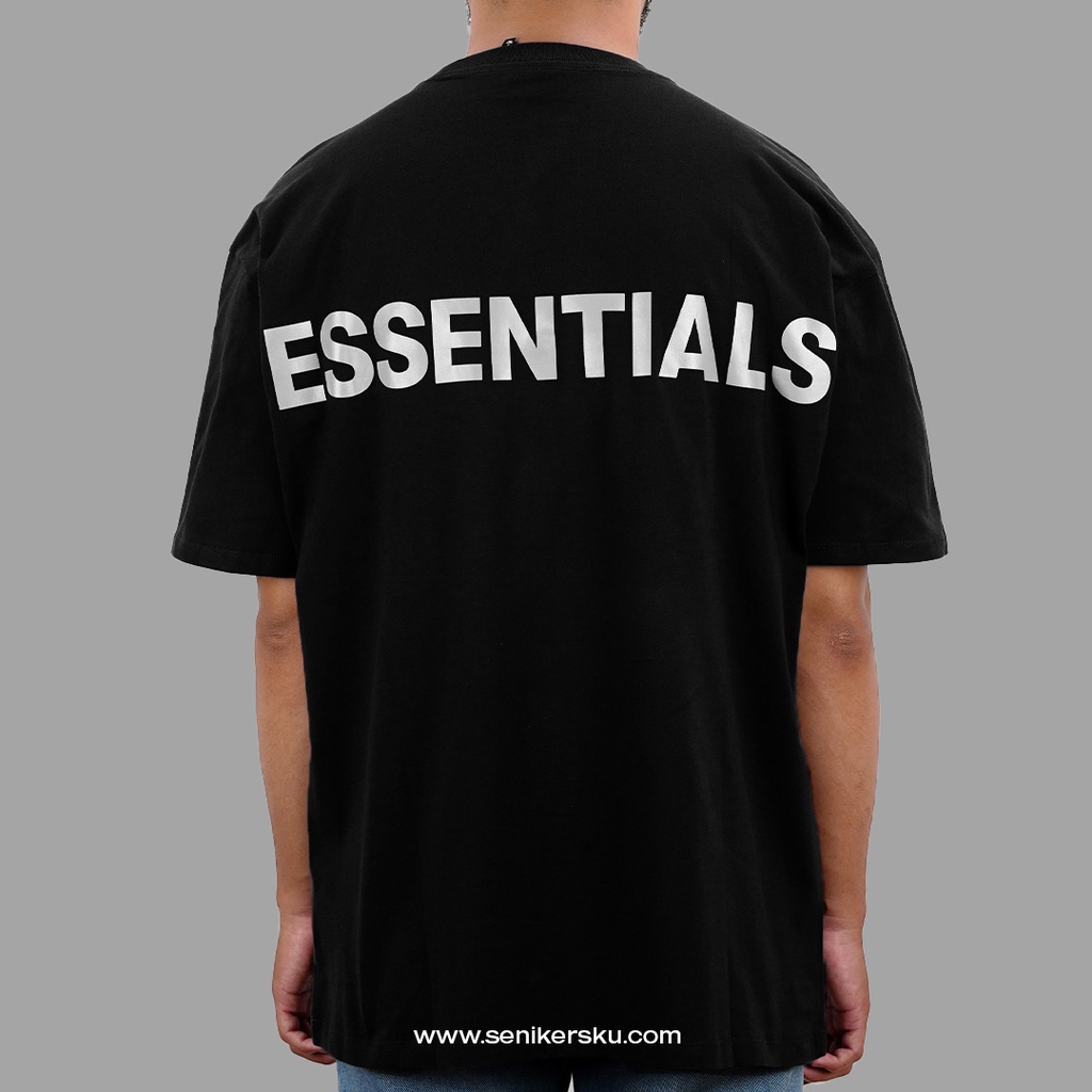 Jual Essentials FOG 3M Boxy Logo Black Tee SS19 | Shopee Indonesia