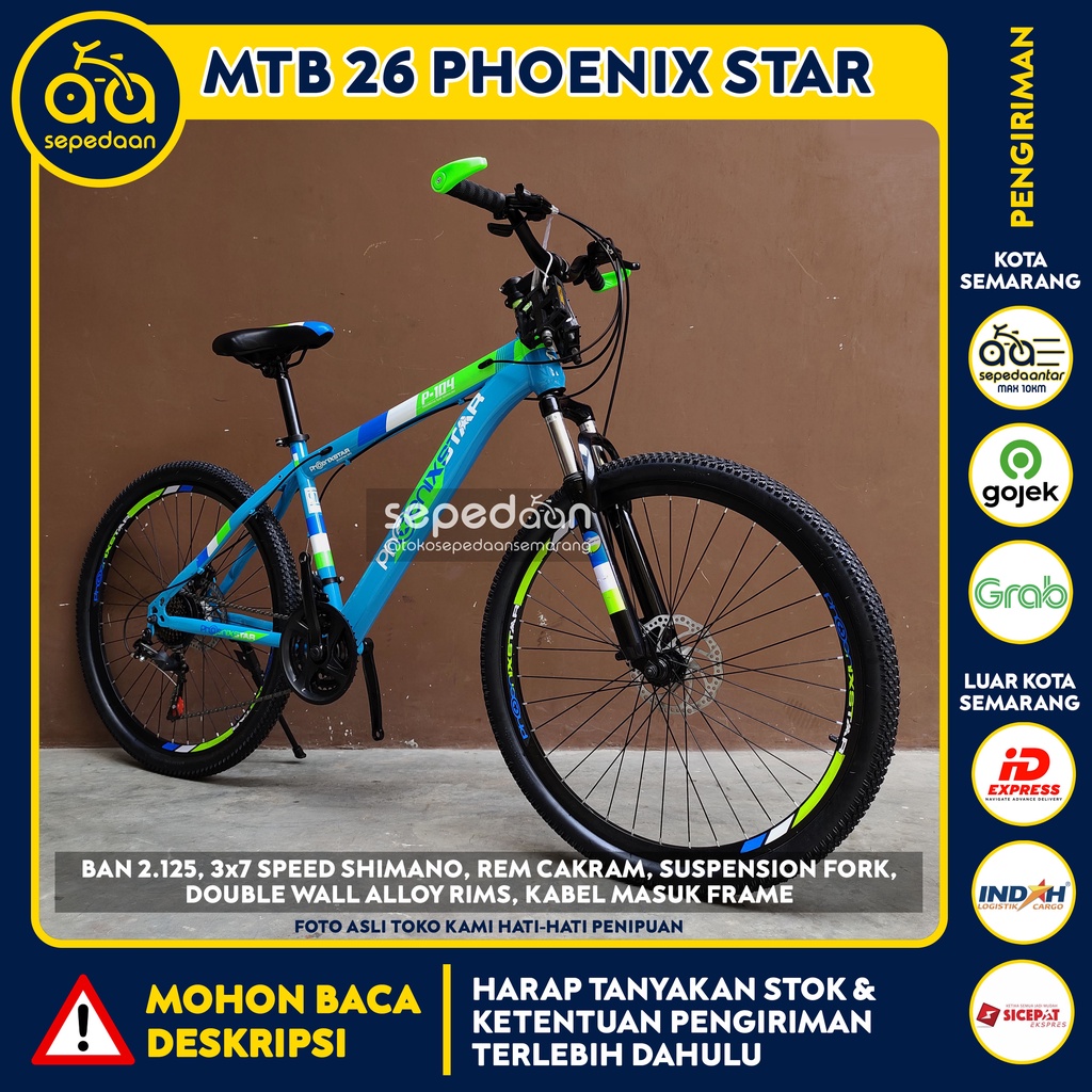 Jual Sepeda Gunung MTB 26" PHOENIX STAR - 3 (CARGO) | Shopee Indonesia