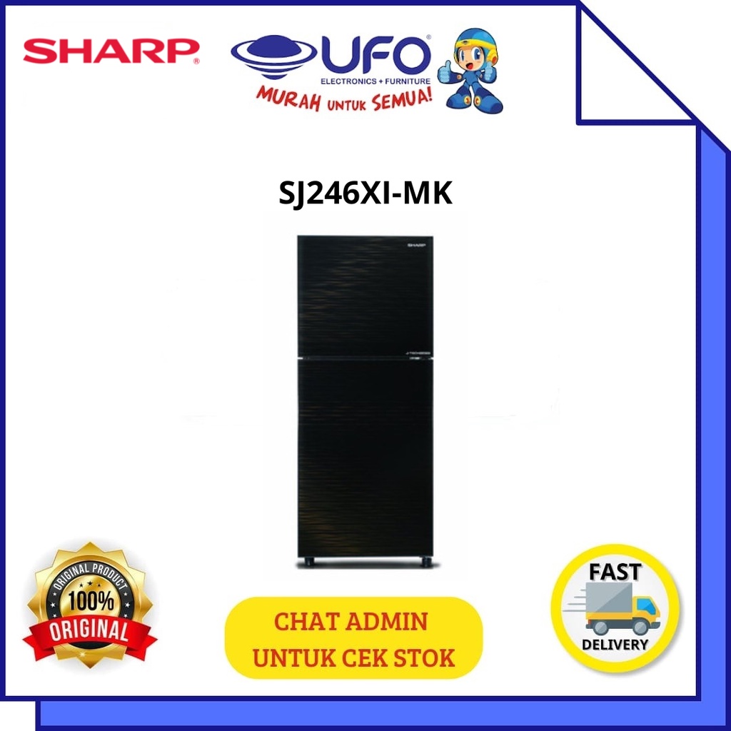 Jual SHARP KULKAS 2 PINTU INVERTER LOW WATT SJ246XI-MK | Shopee Indonesia