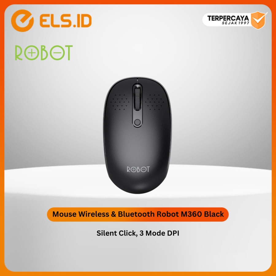 Jual Mouse Wireless & Bluetooth Robot M360 Black | Shopee Indonesia