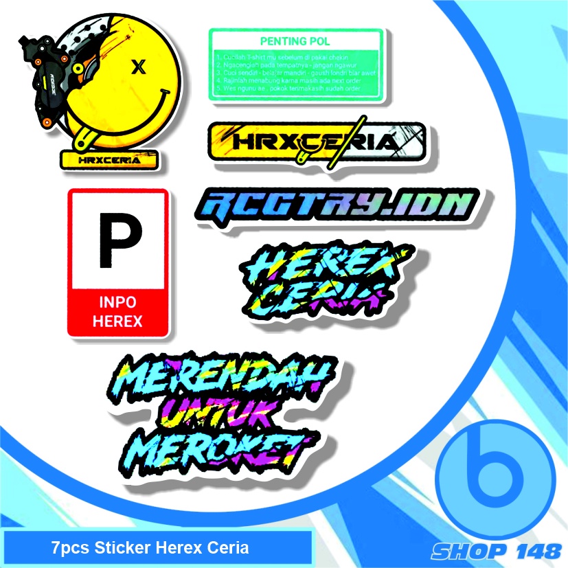 Jual Stiker Herex / Stiker pack herex ceria / Stiker vespa santri ...