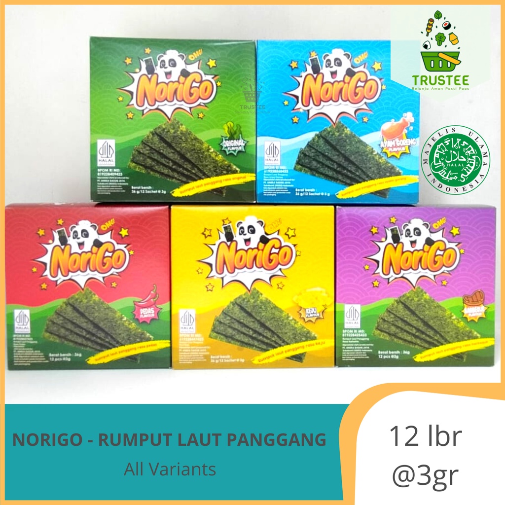 Jual NORIGO Nori Sachet / Seaweed Snack / Camilan Rumput Laut Sachet ...