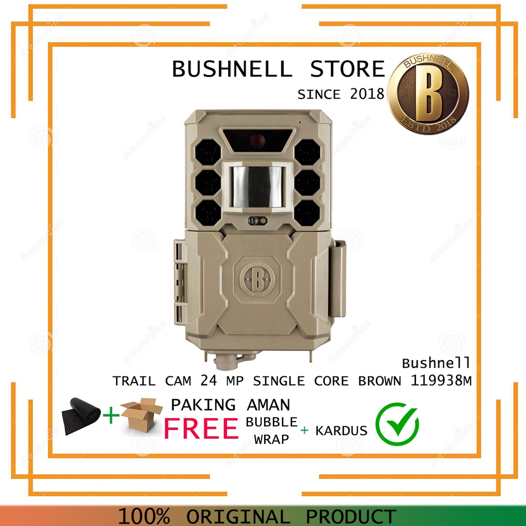 Jual Bushnell Trail Cameras 24MP Single Core Brown No Glow 119938M Trap ...