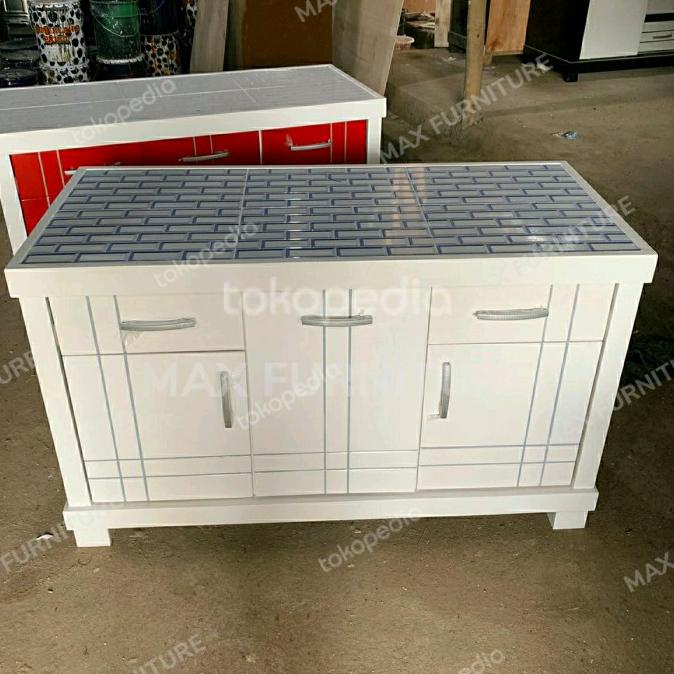 Jual Meja Kompor Kayu Rata Minimalis 3 Pintu | Shopee Indonesia