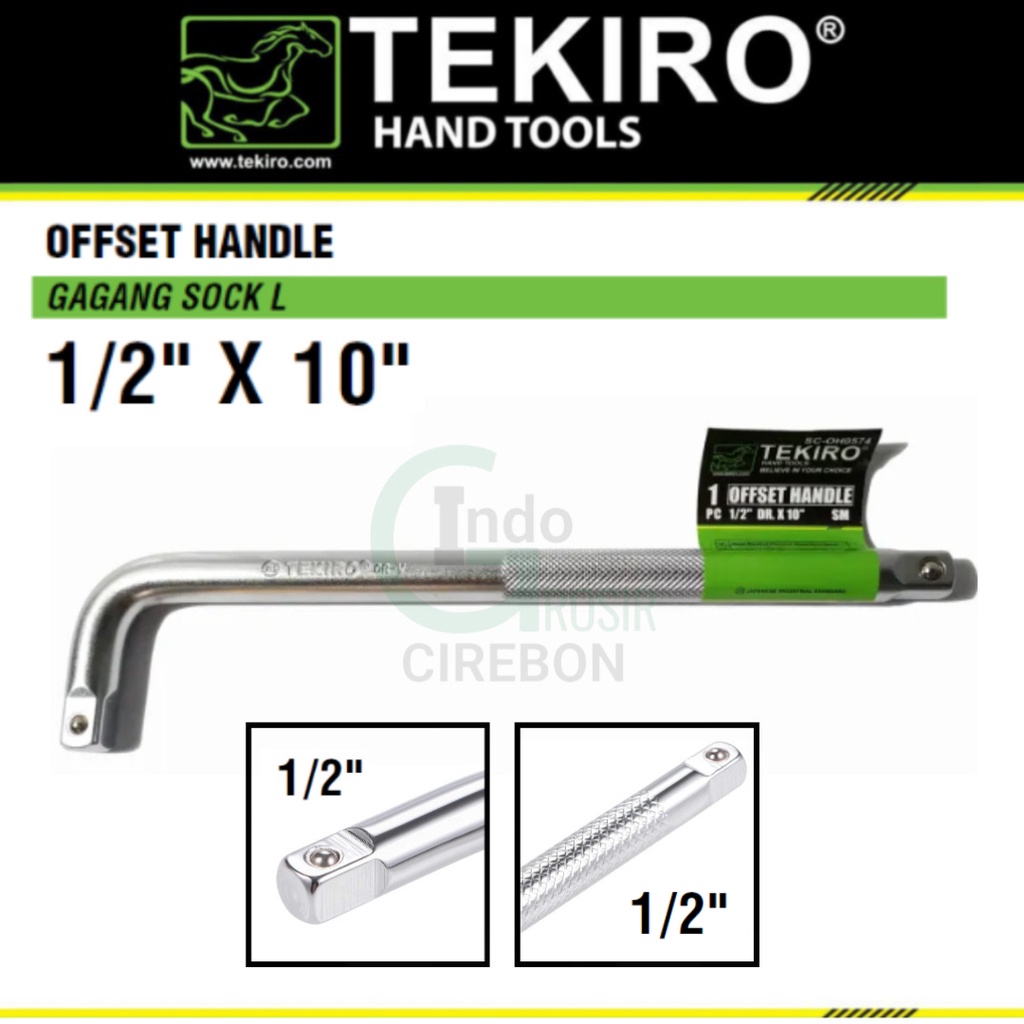 Jual TEKIRO Gagang Kunci Sok L 1/2" x 10" Stang Sock L Offset Handle ...