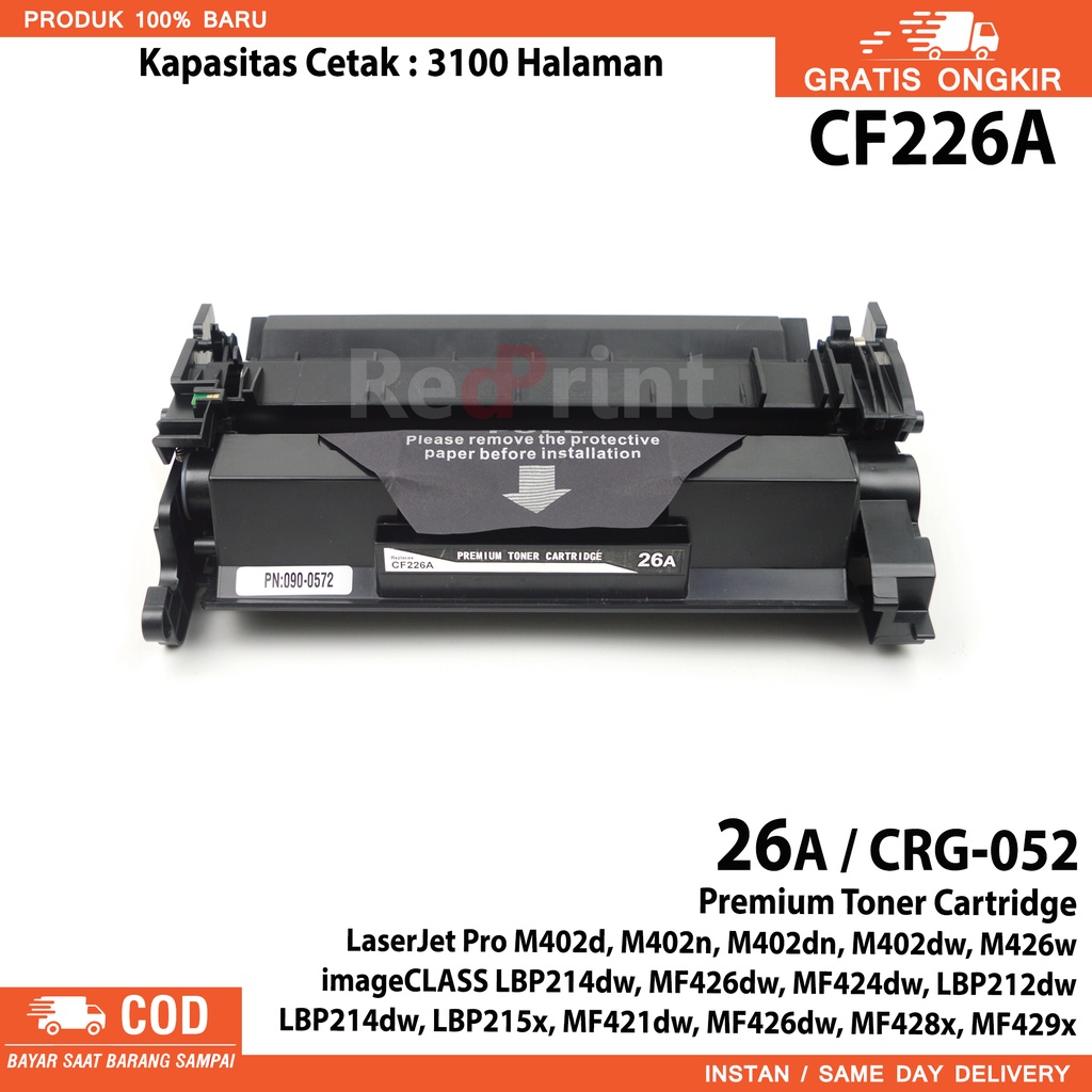 Jual Toner Cartridge 26A printer HP LaserJet Pro M402d, M402n, M402dn ...