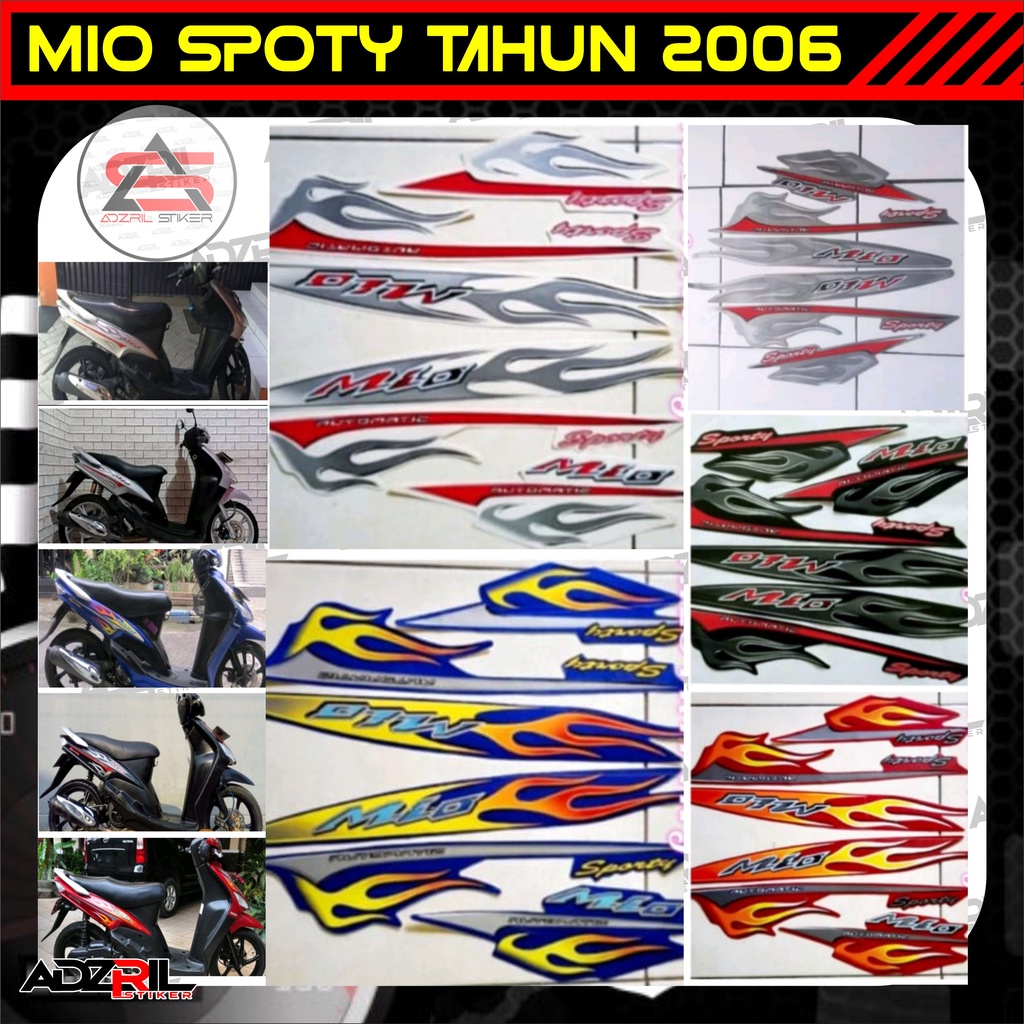 Jual STRIPING YAMAHA MIO ORIGINAL 2006 MOTIP API / STIKER LIS STANDAR ...