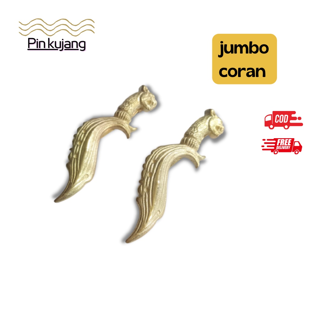 Jual PIN KUJANG KUNINGAN CORAN JUMBO BROS AKSEORIS FAHION KUJANG BESAR ...