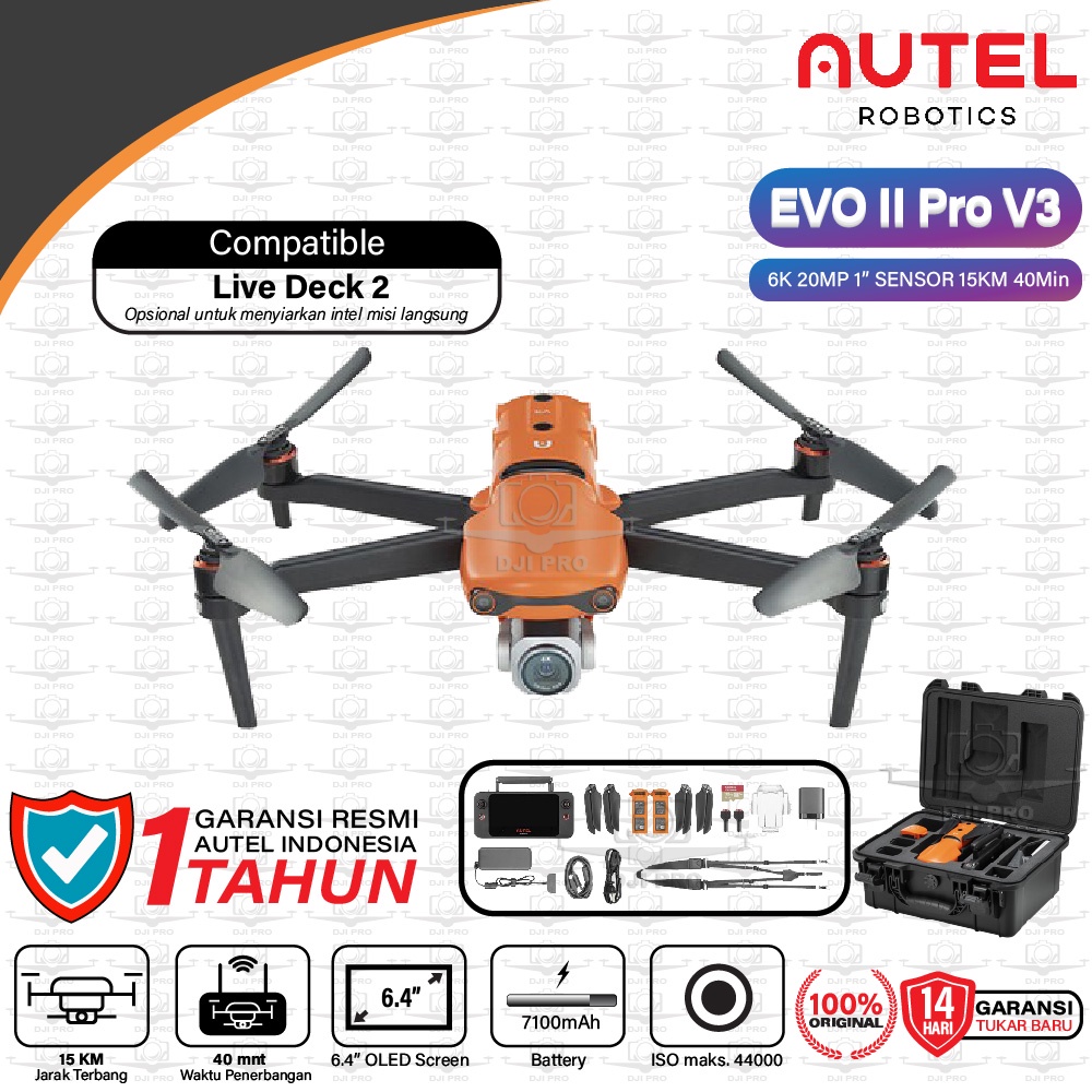 Jual Autel Robotics EVO II Pro 6K Rugged Bundle V3 Original 15KM ...