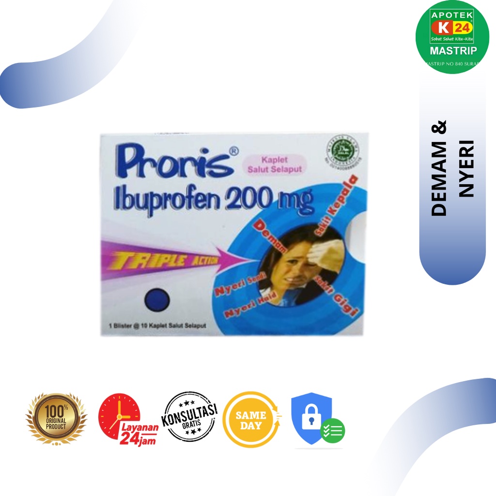 Jual Proris Tablet / Demam & Nyeri / 1Tahun-Dewasa / 10tablet | Shopee ...