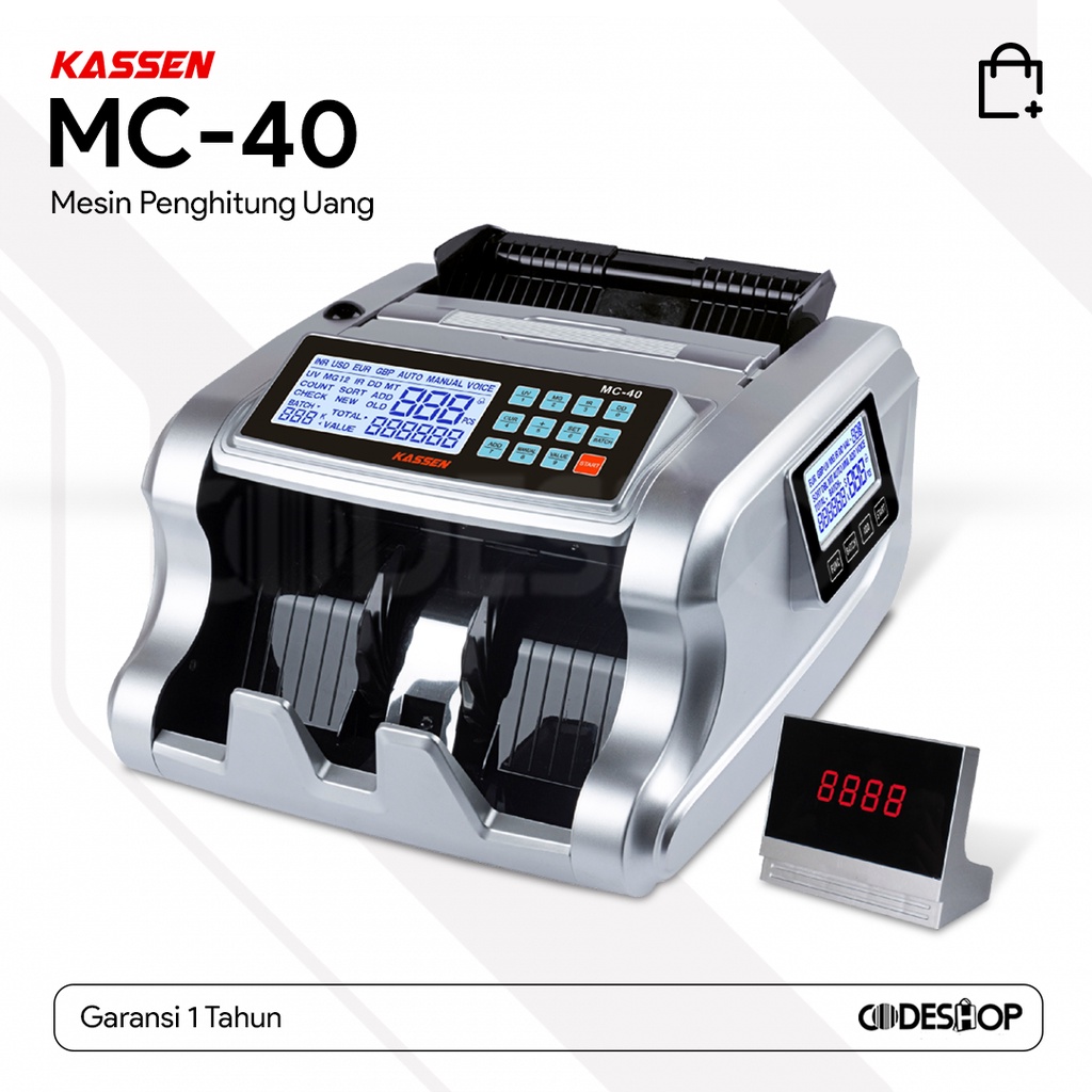 Jual Mesin Hitung Uang Kassen MC40 Deteksi Uang Palsu Bill Counter MC 40 | Shopee Indonesia