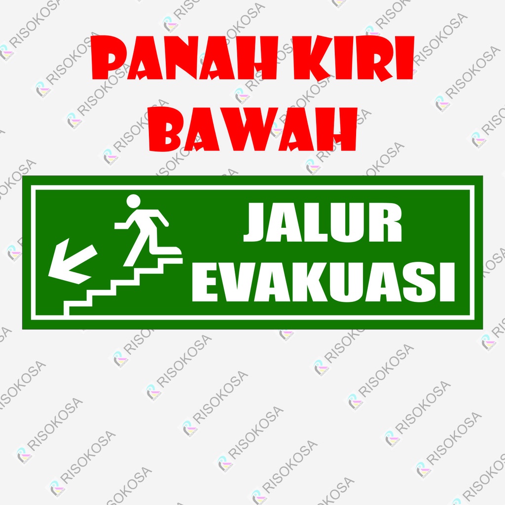 Jual JUAL PAPAN AKRILIK SIGNAGE JALUR EVAKUASI / EVACUATION ROUTE ...