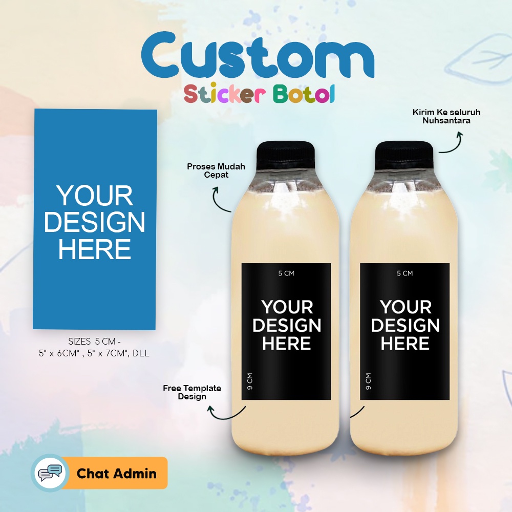 Jual 5CM - STIKER CUSTOM KOTAK SEGEL BOX / STICKER PERSEGI PANJANG ...