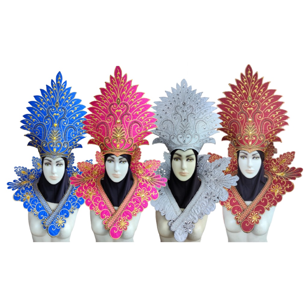 Jual SIGER MAHKOTA TARI AKSESORIS KOSTUM KARNAVAL FULL PAYET MOTIF UBED ...