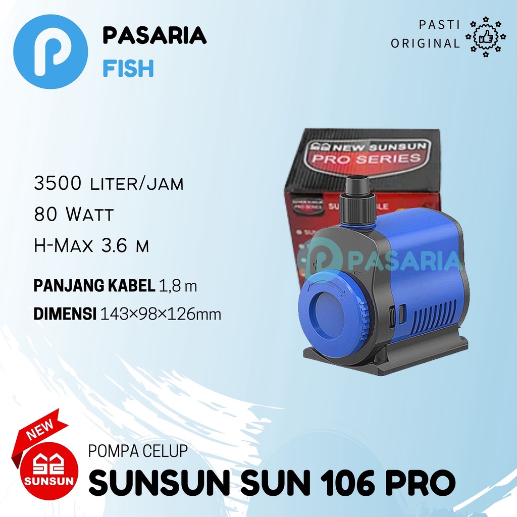 Jual NEW SUNSUN SUN106 PRO SUN 106 Pompa Celup Kolam/Aquarium ...