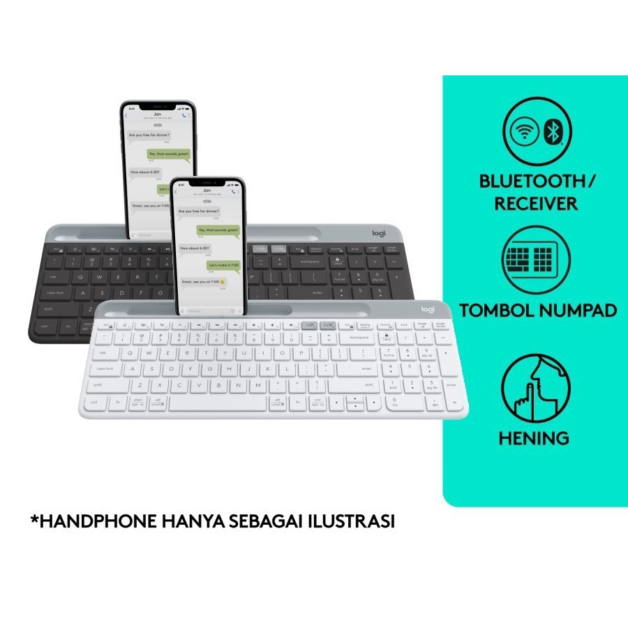 Jual LOGITECH K580 KEYBOARD SLIM MULTIDEVICE WIRELESS BLUETOOTH | Shopee Indonesia