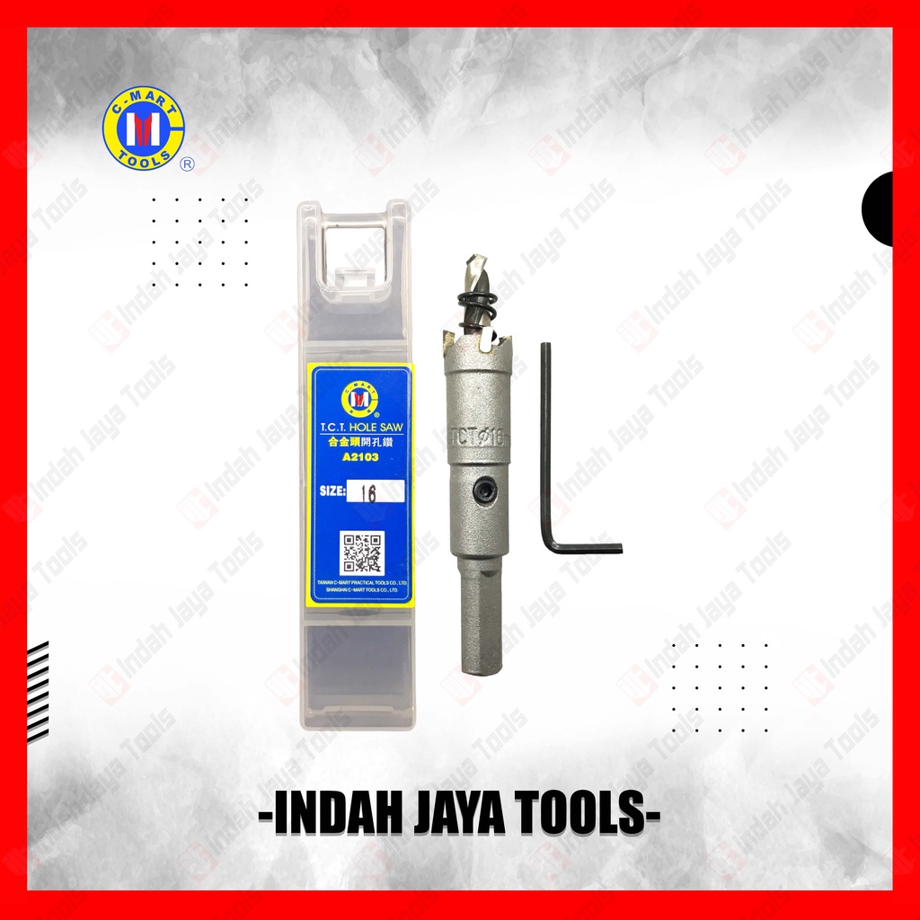 Jual C-MART Hole Saw BESI TCT 16 mm - Holesaw Mata Bor Besi Kayu ...