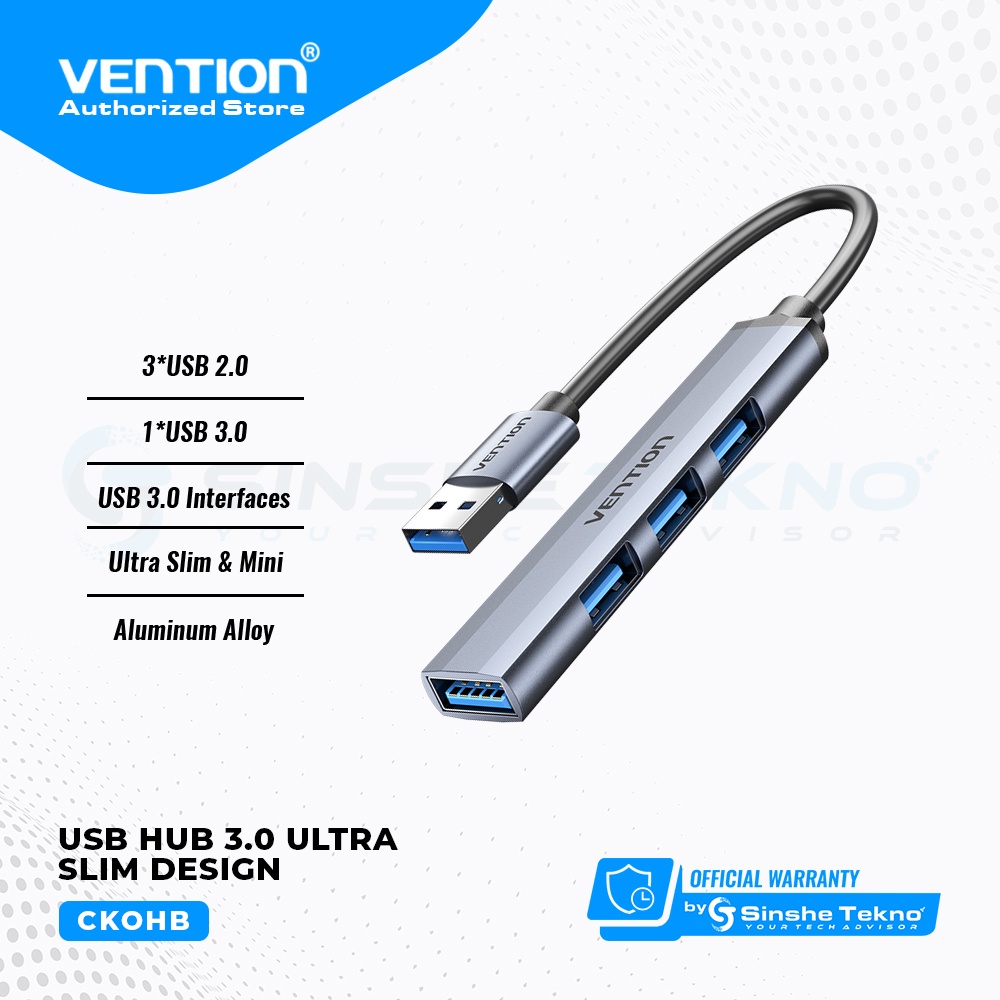 Jual Vention Usb Hub 4 Port 2.0 3.0 Ultra Slim Mini Design | Shopee ...