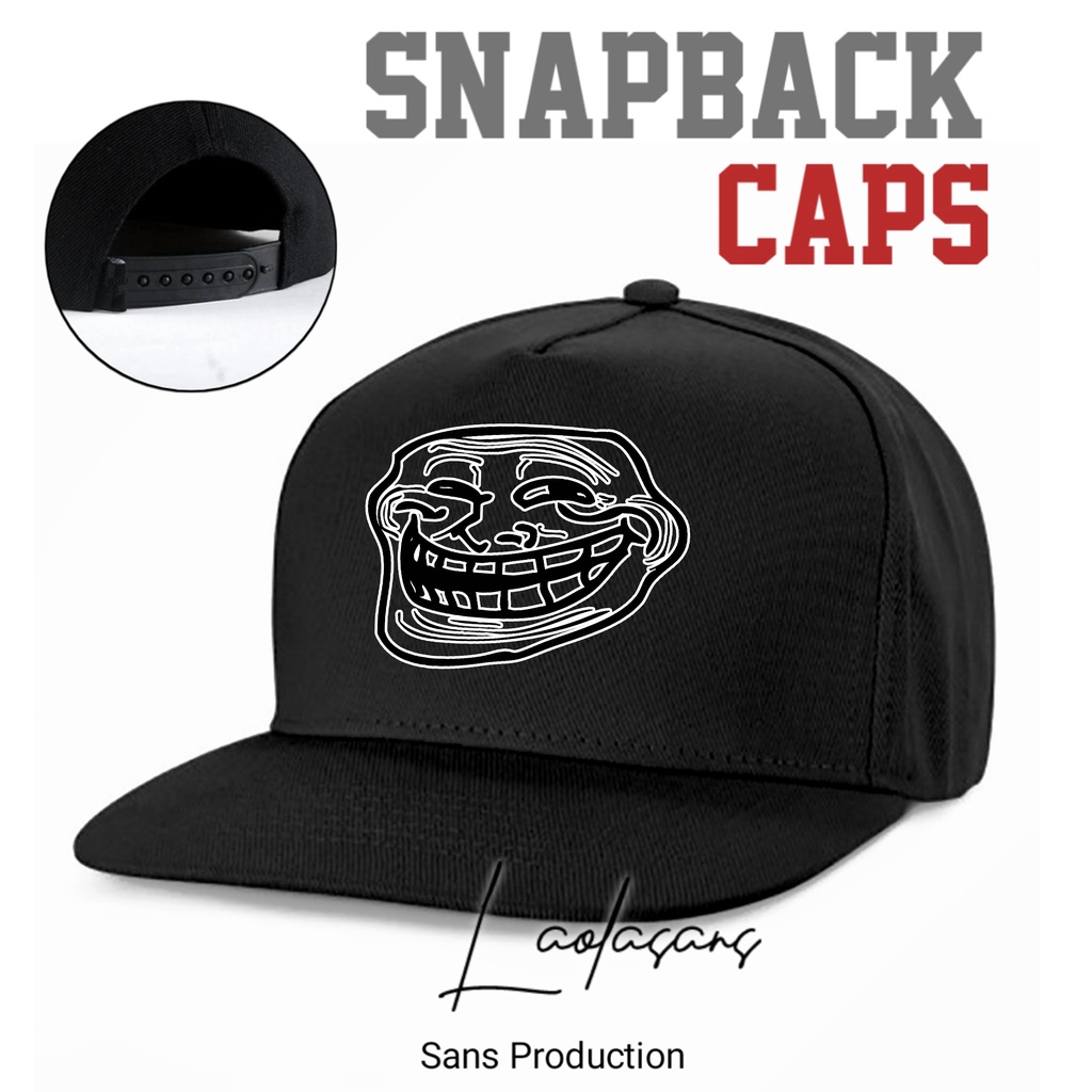 Jual Topi Snapback Logo meme facetroll Terlaris ! Topi Caps pria wanita ...