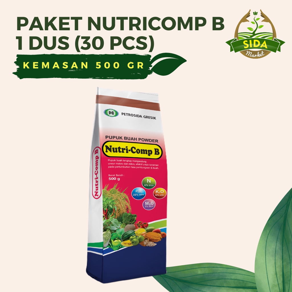 Jual Nutricomp B - Pupuk Buah 500 gr (1 Dus = 30 pcs) | Shopee Indonesia