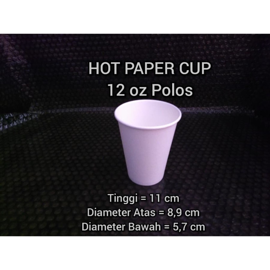 Jual Hot Paper Cup/Gelas Kertas Minuman Panas 12 Oz Tanpa Penutup @50pcs | Shopee Indonesia