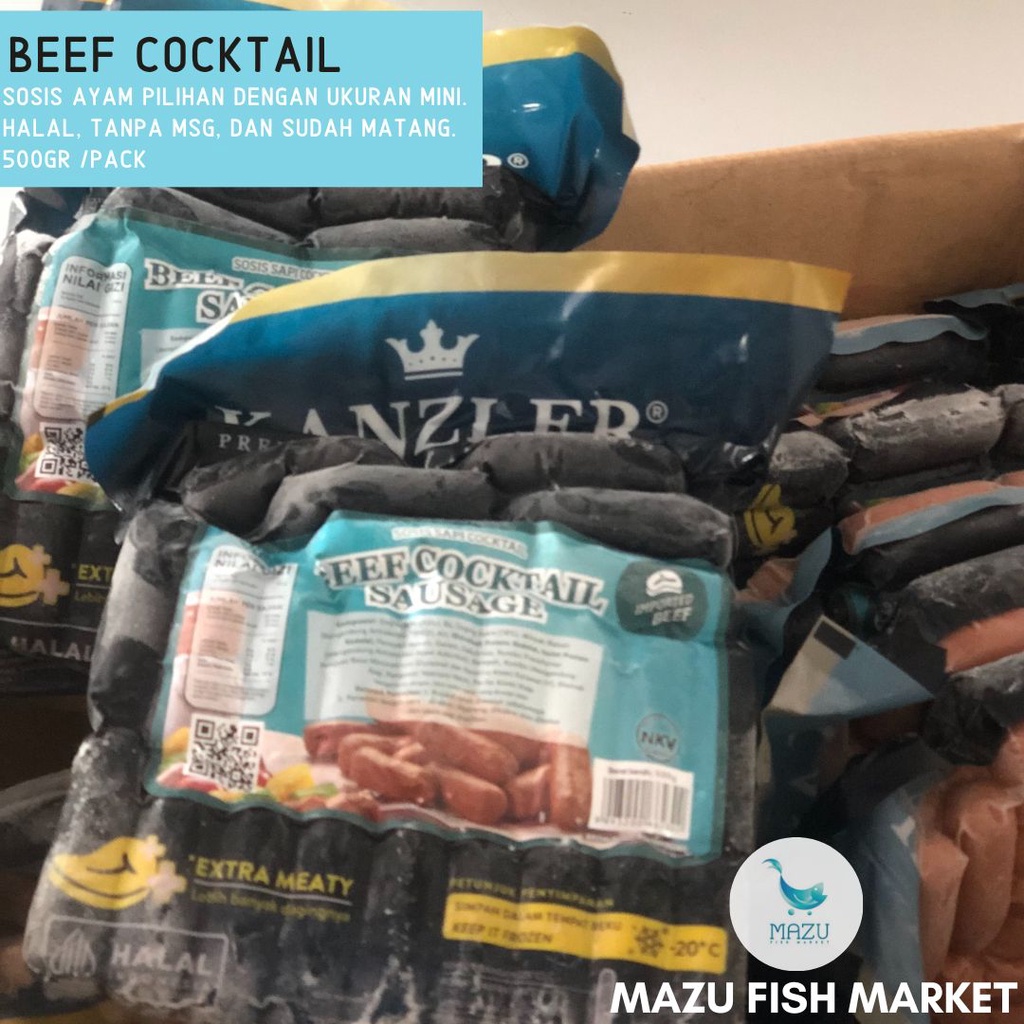 Jual Sosis Kanzler cheese beef cocktail sausage smoked beef | Shopee ...
