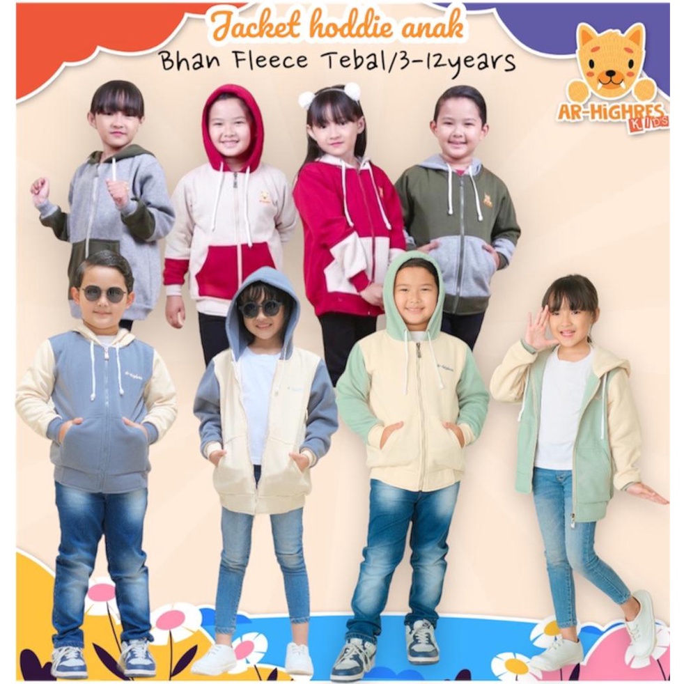 Jual Jaket Anak Sweater Zipper Anak Laki-Laki Perempuan AR-HighresKids ...