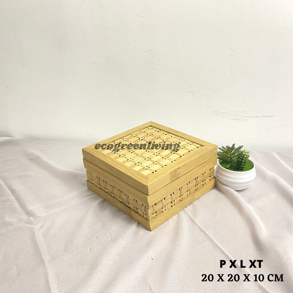 Jual KLAKAT DIMSUM / KOTAK HAMPERS LEBARAN BAMBU / WADAH DIMSUM ...