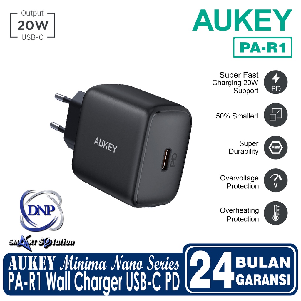 Jual AUKEY PA-R1 Kepala Charger 20W Minima Nano USB Type C PD FAST CHARGING - 500883 | Shopee ...