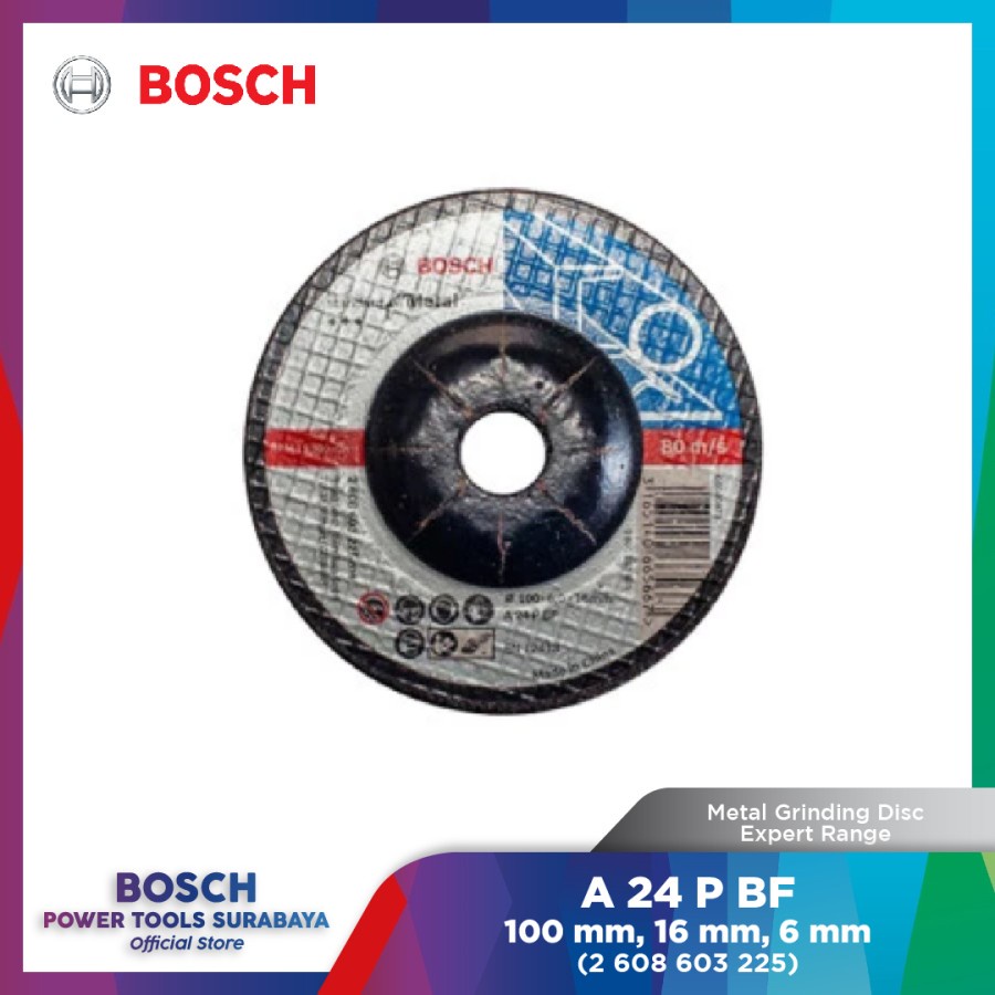 Jual Mata Gerinda Besi 4" Bosch A 24 P BF 100 x 16 x 6 mm Expert Range | Shopee Indonesia
