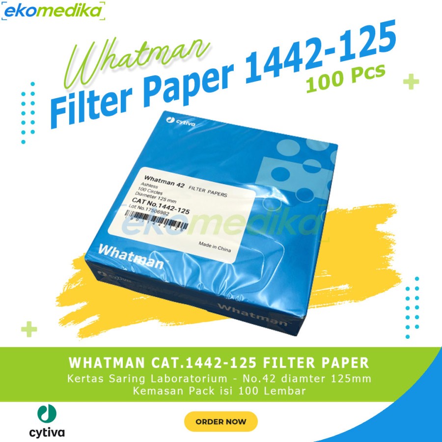 Jual WHATMAN Kertas Saring No. 42 dia 125mm / Filter Paper Laboratorium ...