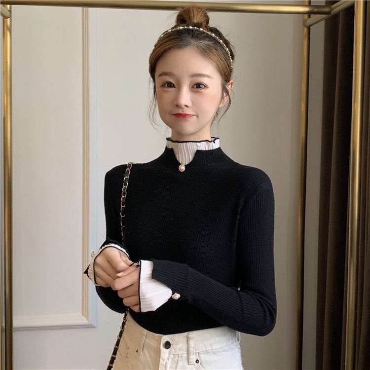 Jual AJW Atasan Korean Style Turtleneck Lengan Panjang Rajut Import Premium Xi | Korean Dress ...