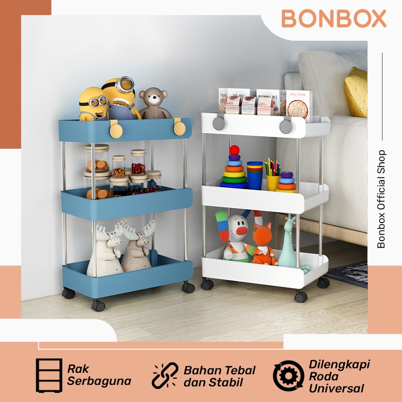 Jual BONBOX BFS901 Rak Troli Plastik 3 Susun Multifungsi Dapur Rack ...