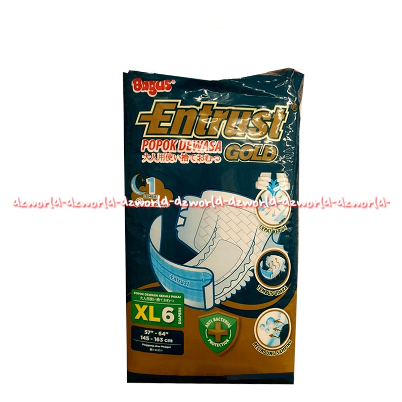 Jual Bagus Entrust Gold XL6 Popok Dewasa Plester Perekat XL 6 Diapers ...