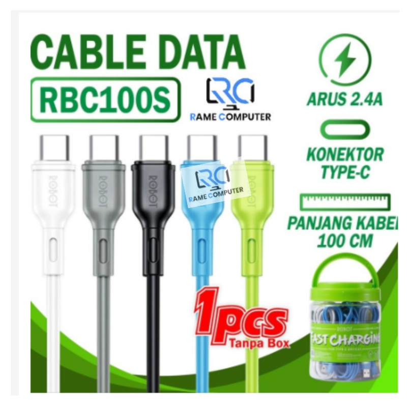 Jual Kabel Data Robot RBC100S Type-C Original | Shopee Indonesia