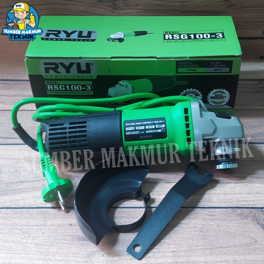 Jual Mesin Gurinda Gerinda Tangan Ryu Grinda Disc Grinder 4'' 4in ...