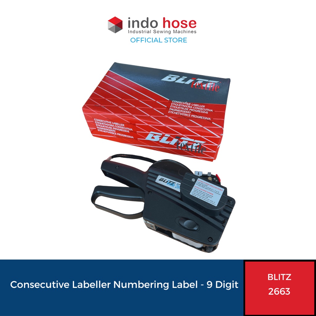 Jual Mesin Label Blitz Consecutive Labeller 2663 - 9 Digit Indohose ...