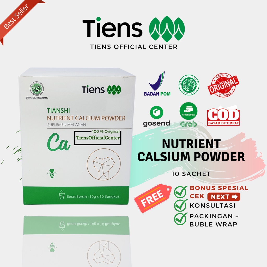 Jual Kalsium Herbal Tiens Tianshi Nutrient Calsium Powder Original ...