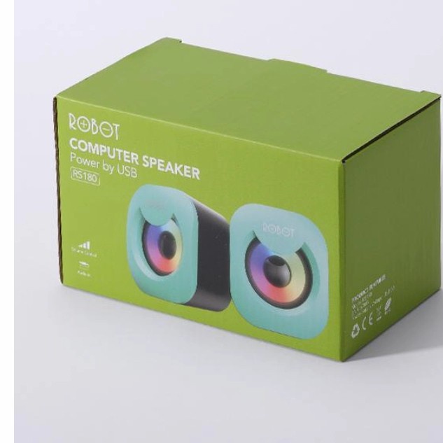 Jual Speaker Robot RS180 Multimedia Speaker 4W with RGB Effect | Shopee ...