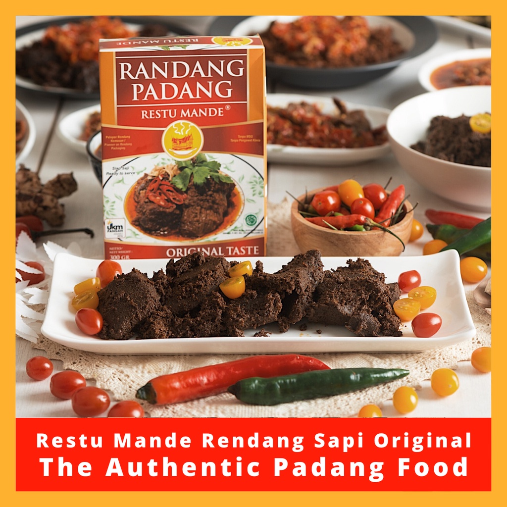 Jual Restu Mande Rendang Daging Sapi 300 gram | Shopee Indonesia