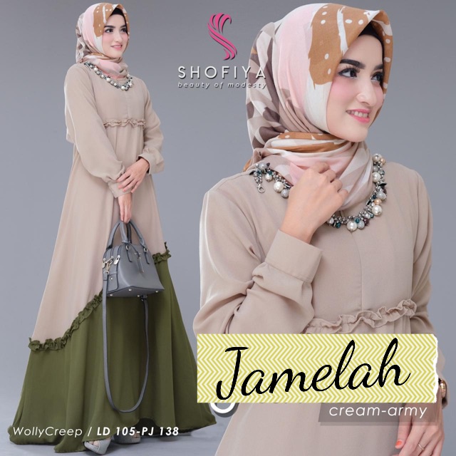Jual JAMELAH - DRESS BAJU GAMIS GAUN ARAB RENDA WANITA KEKINIAN MUSLIM ...