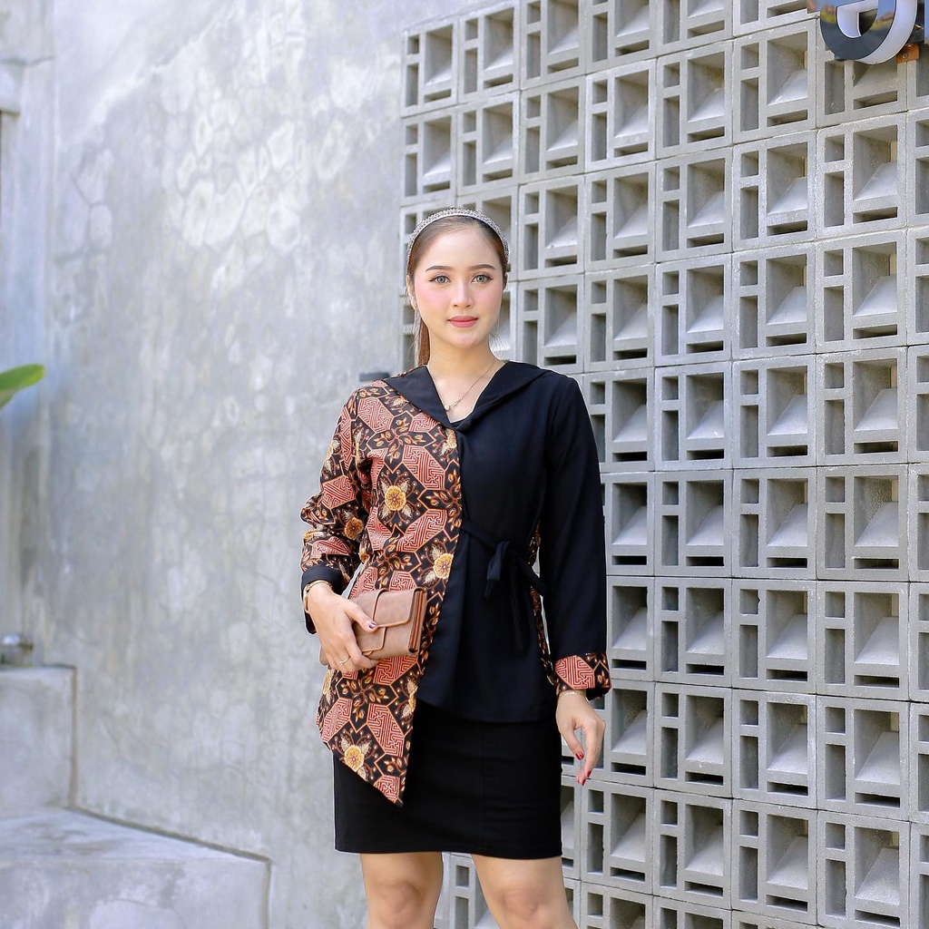 Jual Benang Raja Batik Couple Pria Wanita Motif Bunga Kotak | Shopee ...