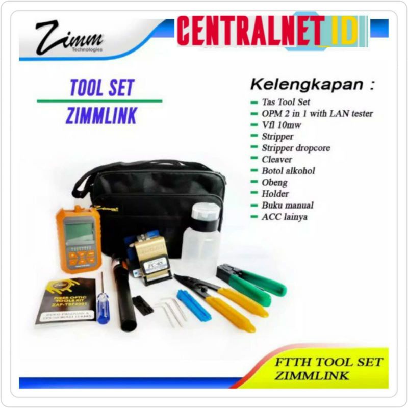 Jual FTTH Tool Set Alat Kerja Fiber Optik Zimmlink | Shopee Indonesia
