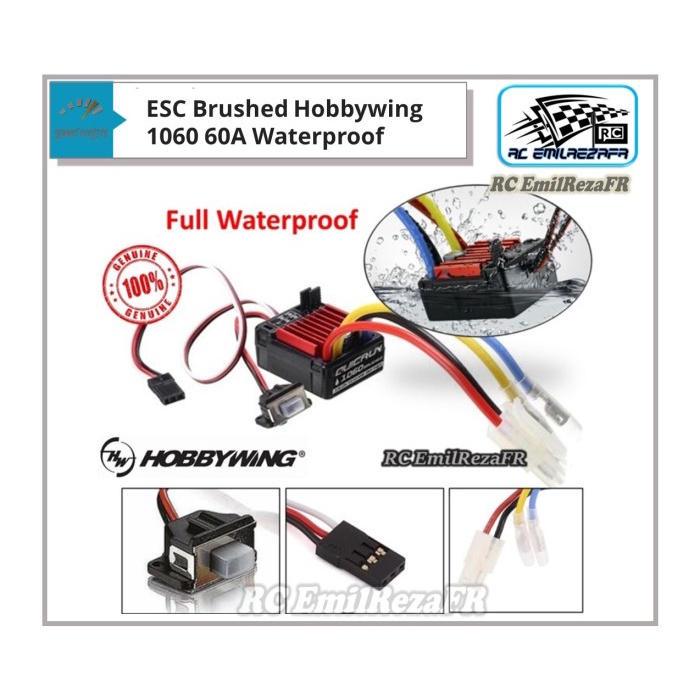 Jual ESC Brushed Hobbywing 1060 Quicrun 60A utk RC Car ( lavar stores ...