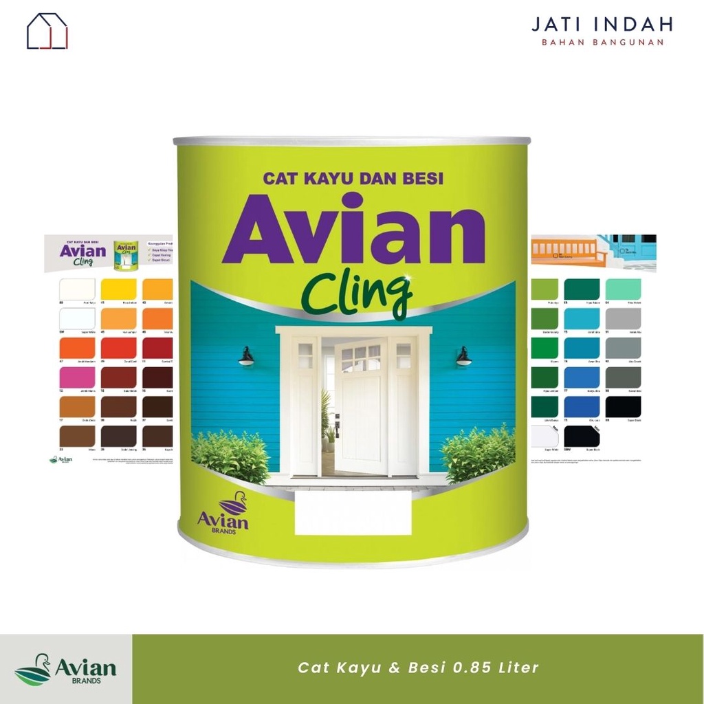 Jual AVIAN CLING Cat Kayu & Besi Synthetic 0.85 L Warna Lengkap ...