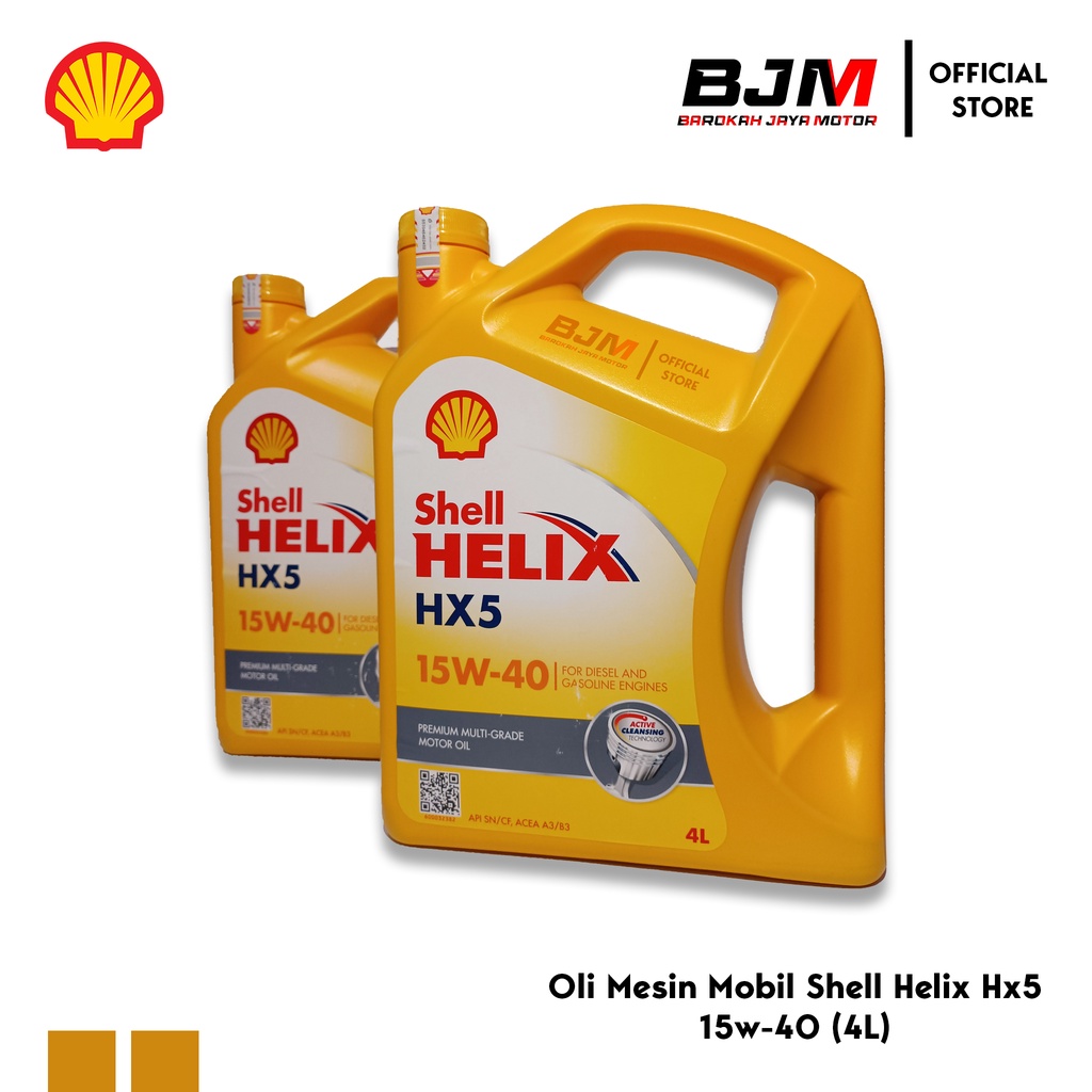 Jual OLI Shell helix HX5 15W-40 | ORIGINAL | HX5 4 LITER | BARCODE ASLI ...